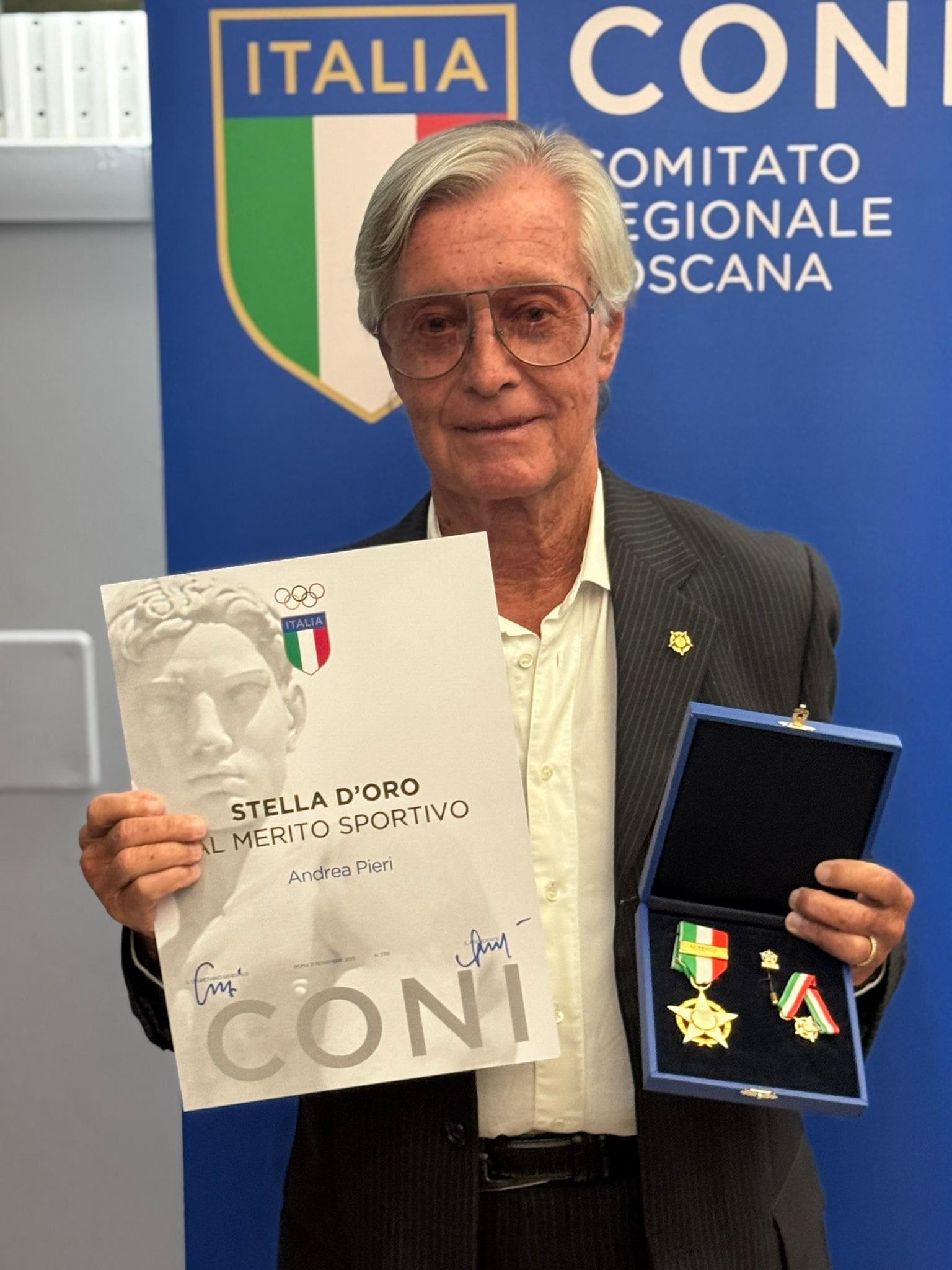 IL PRESIDENTE ANDREA PIERI, STELLA D'ORO AL MERITO SPORTIVO DEL CONI ...